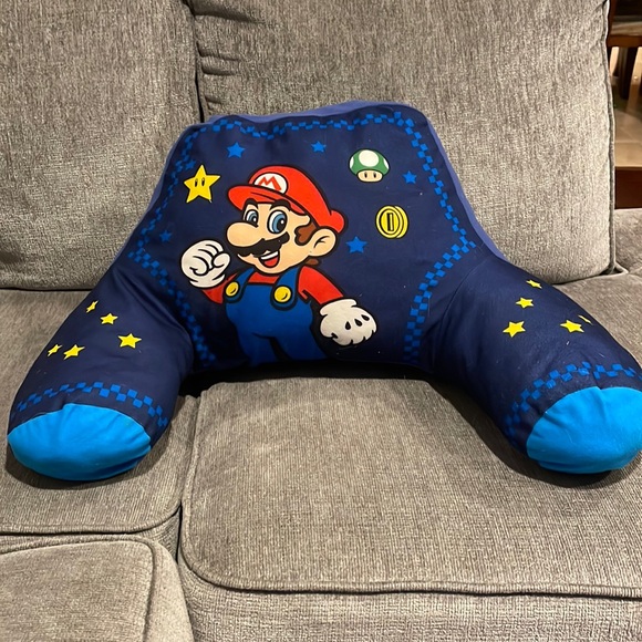 Other | Rare Super Mario Back Rest Pillow With Arm Support | Poshmark